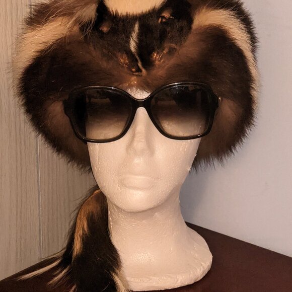Accessories | Real Skunk Hat With Face And Tail | Poshmark